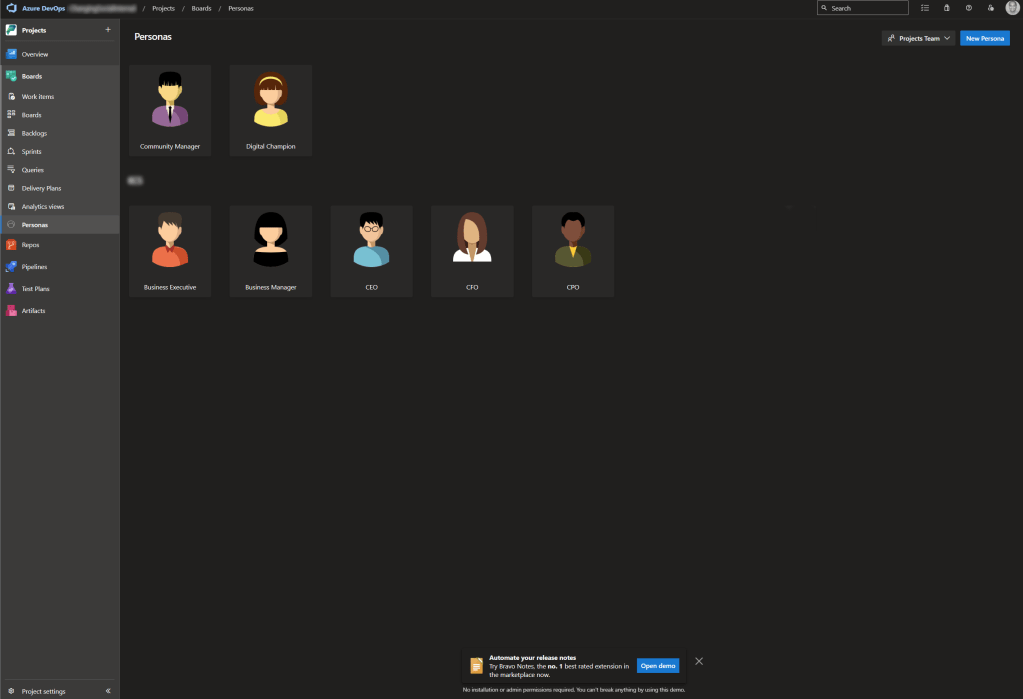 Personas in Azure DevOps – AaronKGumbs